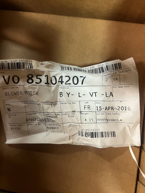 Genuine Volvo 85104207 Replacement Bunk HVAC 12v Blower Motor Assembly ...