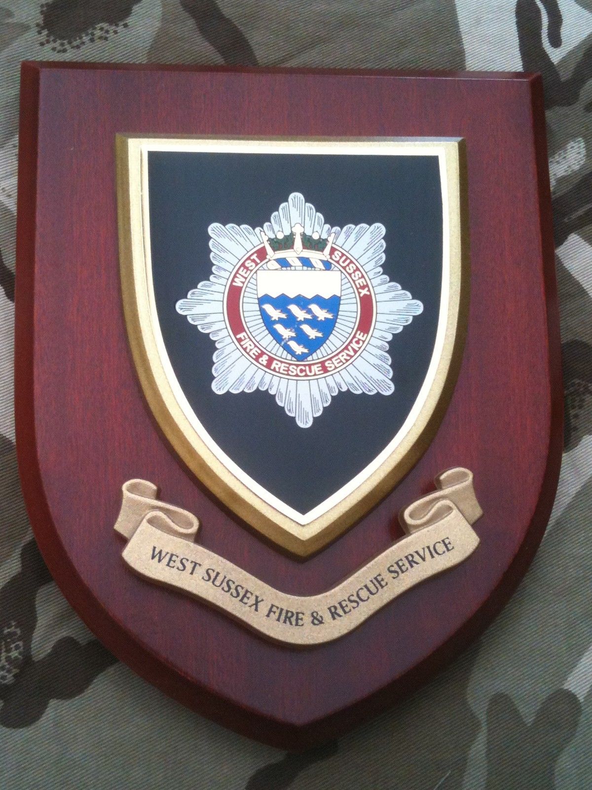 West Sussex Fire & Rescue Service Wall Plaque Mess Shield | eBay UK