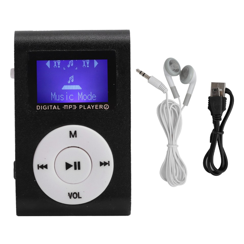 Aluminum Alloy MP3 Player Set With LCD Mini Screen Support Memory Card ...