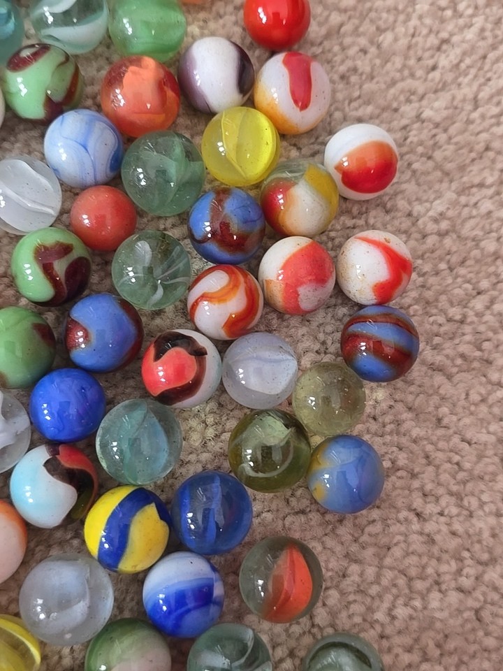 Vintage Marbles 160+ Lot several different sizes, multiple colors.!! | eBay