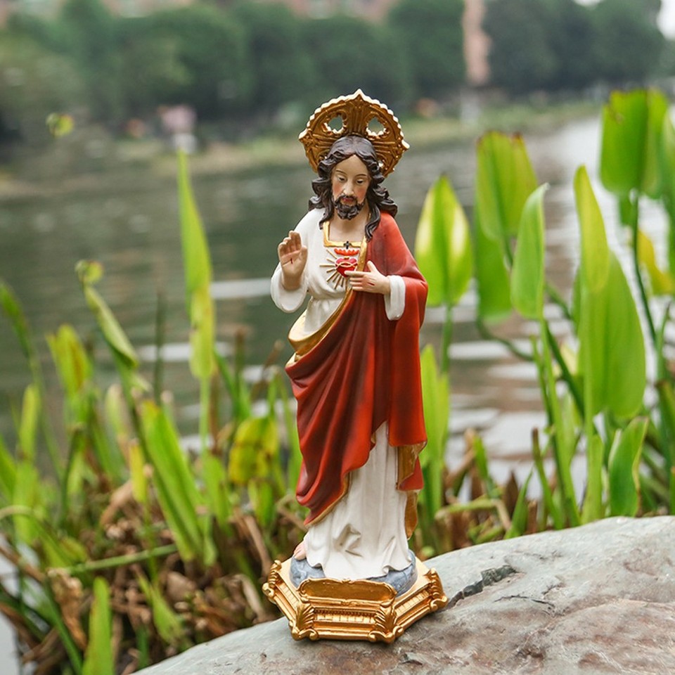 Resin Jesus Statue Ornament Church Resin Jesus Decoration Religious ...