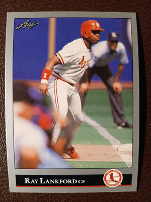 RAY LANKFORD ST. LOUIS CARDINALS 1992 LEAF SERIES 1 BASEBALL CARD #195 ...