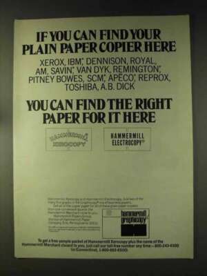 1976 Hammermill Xerocopy and Electrocopy Paper Ad | eBay