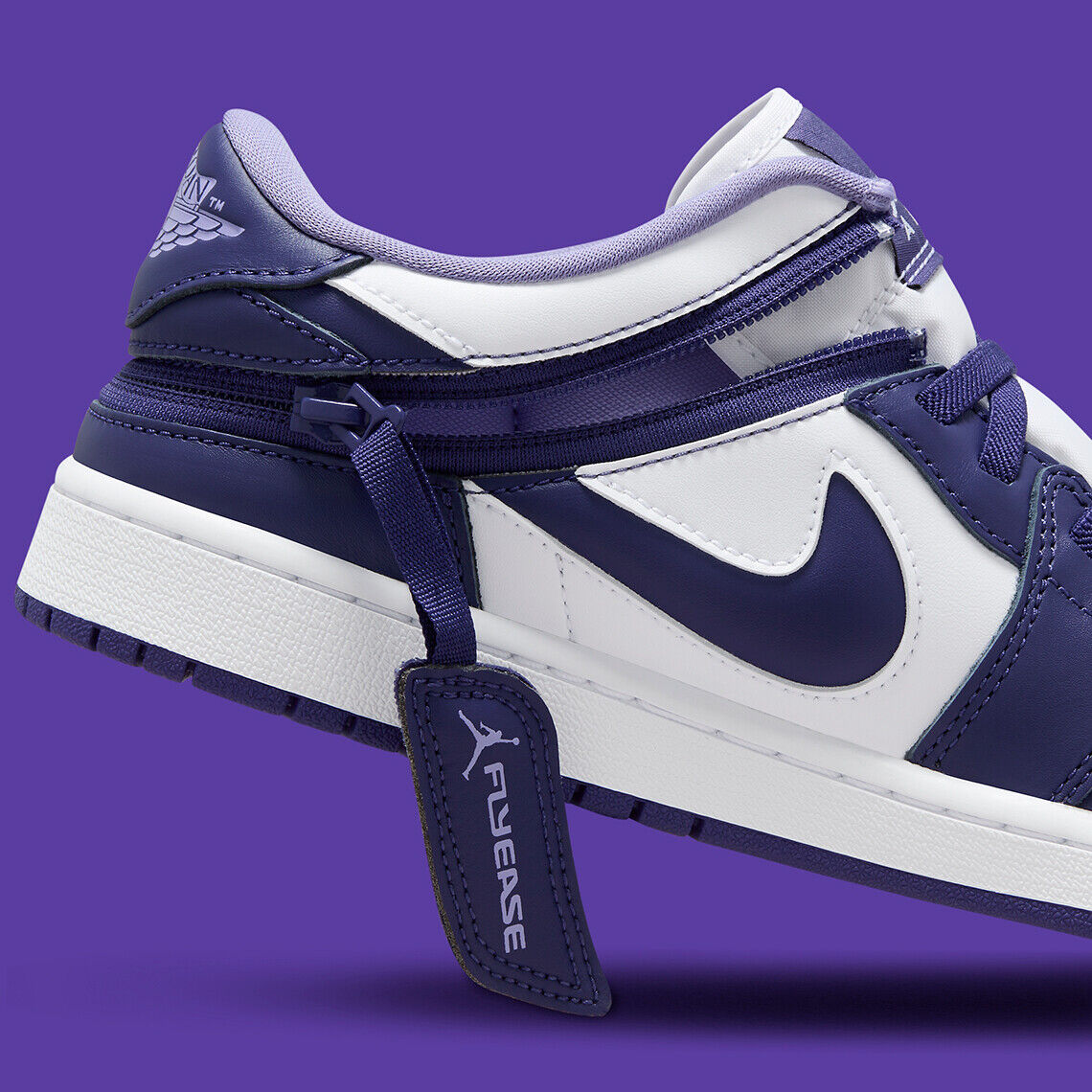 Nike Air Jordan 1 Low Flyease Sky J Purple Court White Nike Air Jordan 1 Low Flyease Sky J Purple Court White