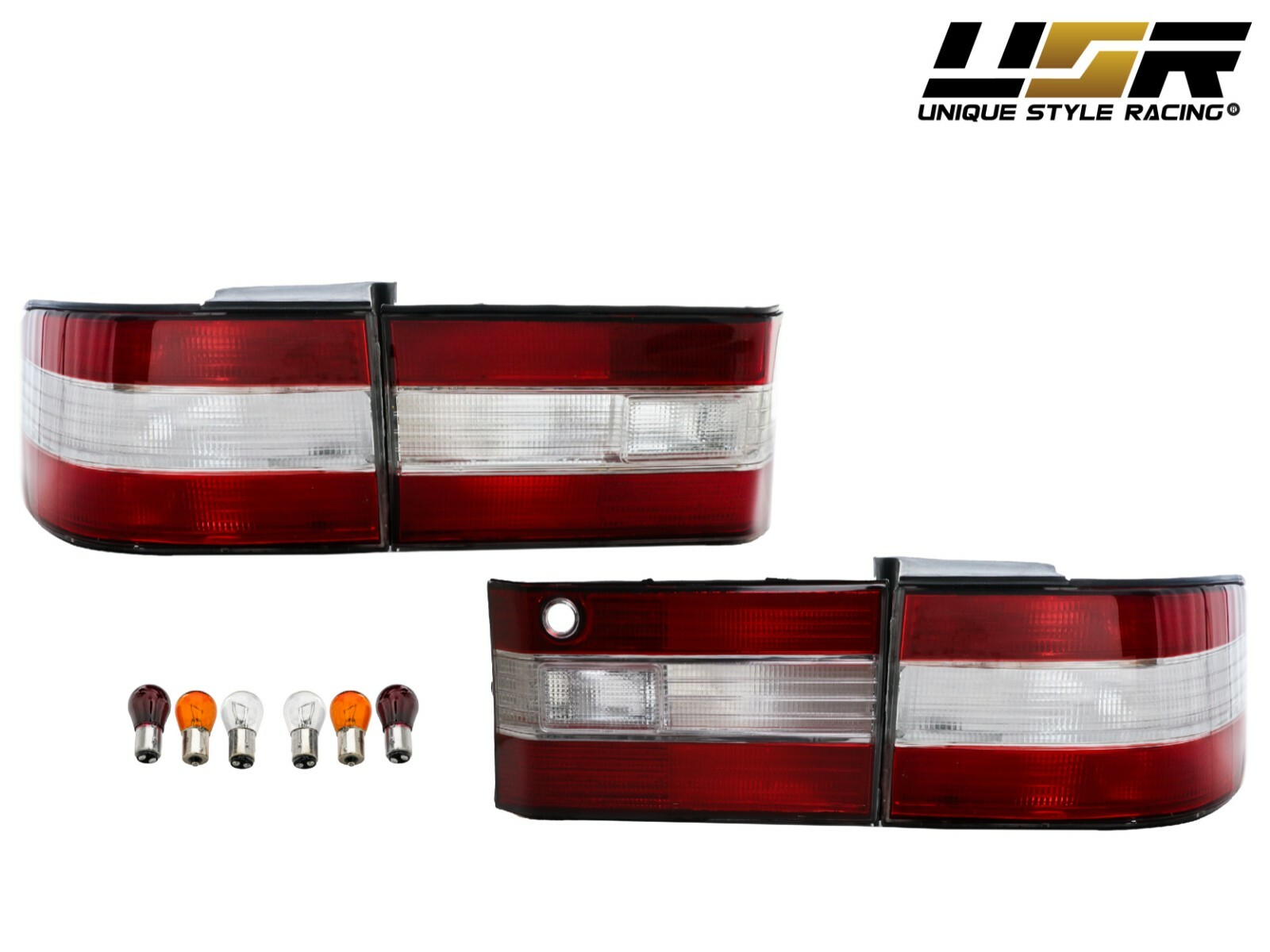4PCS DEPO JDM Style Red Clear Tail Lights For 1991-1994 Lexus LS400 ...