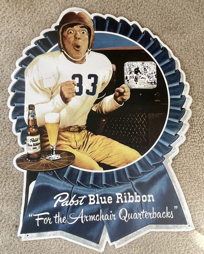Pabst Blue Ribbon Sign - PBR - Metal / Tin Beer VINTAGE CAN TACKER 18 X ...
