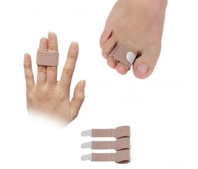3 Pack Finger Toe Splint Support Sports Brace Guard Protector Wrap ...