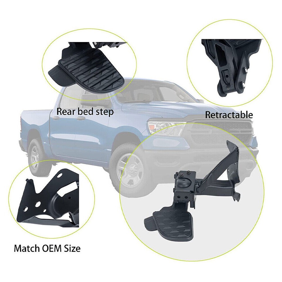 2019-2022 RAM 1500 DT Rear Bed Step Black Dual Exhaust OEM | 82215289AH ...