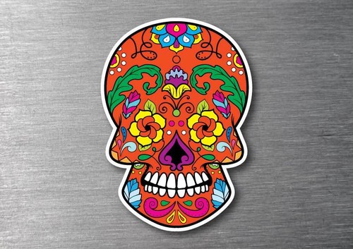 X Large Sugar skull 22 day of the dead sticker water & fade proof vinyl ...