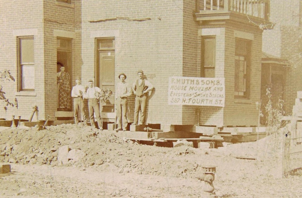 Columbus,Ohio Peter Muth & Sons House Movers 1890's original photograph ...