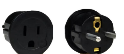 US Flat Pin Plug Adapter to European Plug Adapter Type E USA to Europe ...