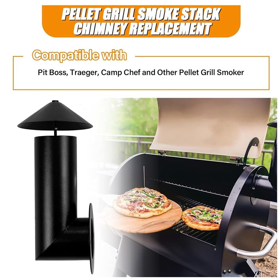 Pellet Grill Smoke Stack Chimney Replacement for Pit , Replacement6919 ...