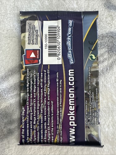 Pokemon XY Ancient Origins Art Set - 4 Unweighed Booster Packs New ...