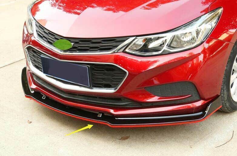 For Chevy Cruze 2010-2015 Black Red Front Bumper Lip Spoiler Bodykit ...