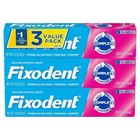 FIXODENT *ORIGINAL* DENTURE ADHESIVE CREAM 3-PK VALUE =3 TUBES, 2.4-OZ ...