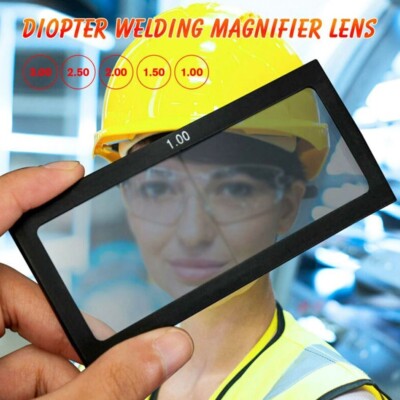 Diopter Welding Magnifier Lens Cheater Lens Welder Screen Helmet Glass ...