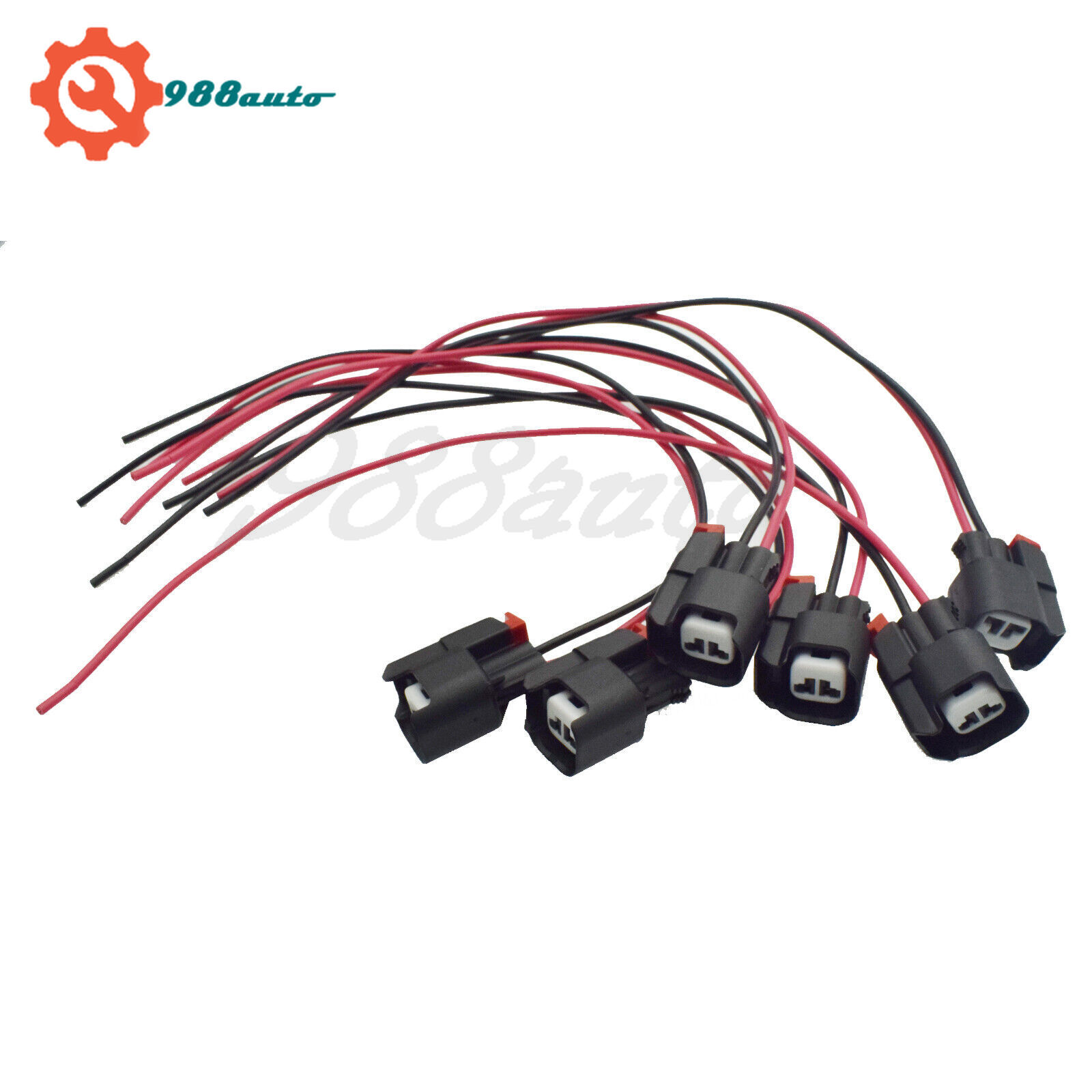6X Fuel Injector Connector For Wrangler JK TJ Dodge Jeep Chrysler 300 ...