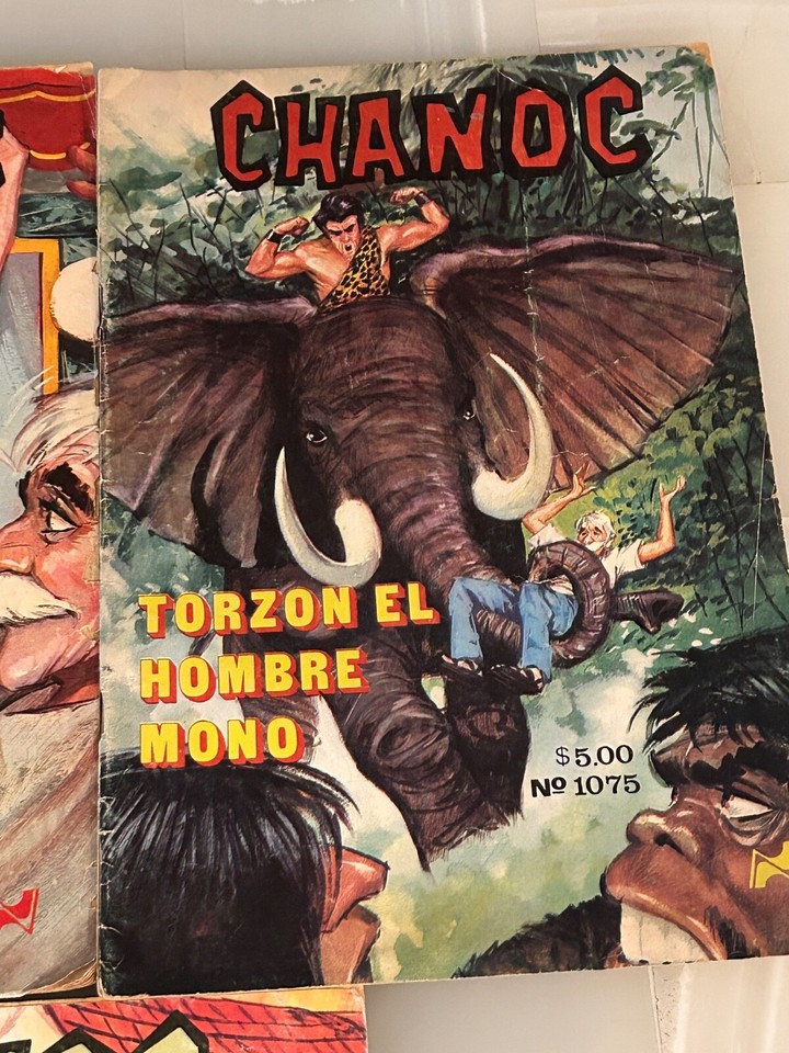 CHANOC Lot of 7 COMIC BOOKS 1965 - 80 MEXICO Action Adventure 1st ...