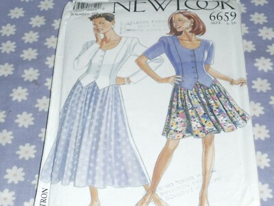 SIMPLICITY NEW LOOK 6659 MISSES JACKET & SKIRT IN 2 LENGTHS PATTERN ...