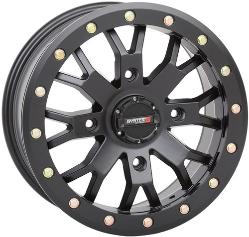 System 3 SB-4 Beadlock 14x10 Wide ATV/UTV Wheel - Matte Black (4/137) 5 ...