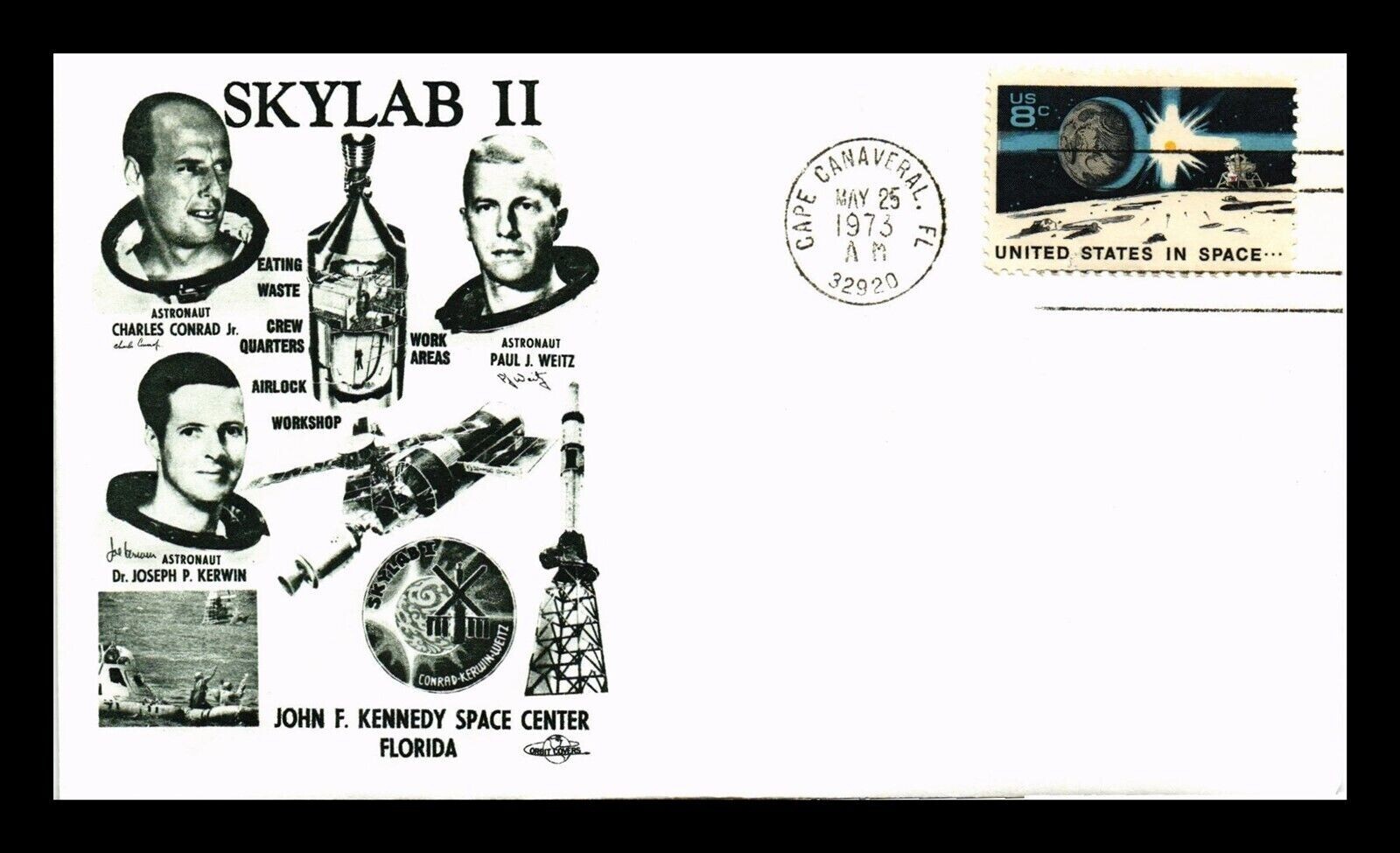 SPACE SKYLAB II KERWIN WHITE CONRAD 1973 CAPE CANAVERAL ORBIT COVERS ...