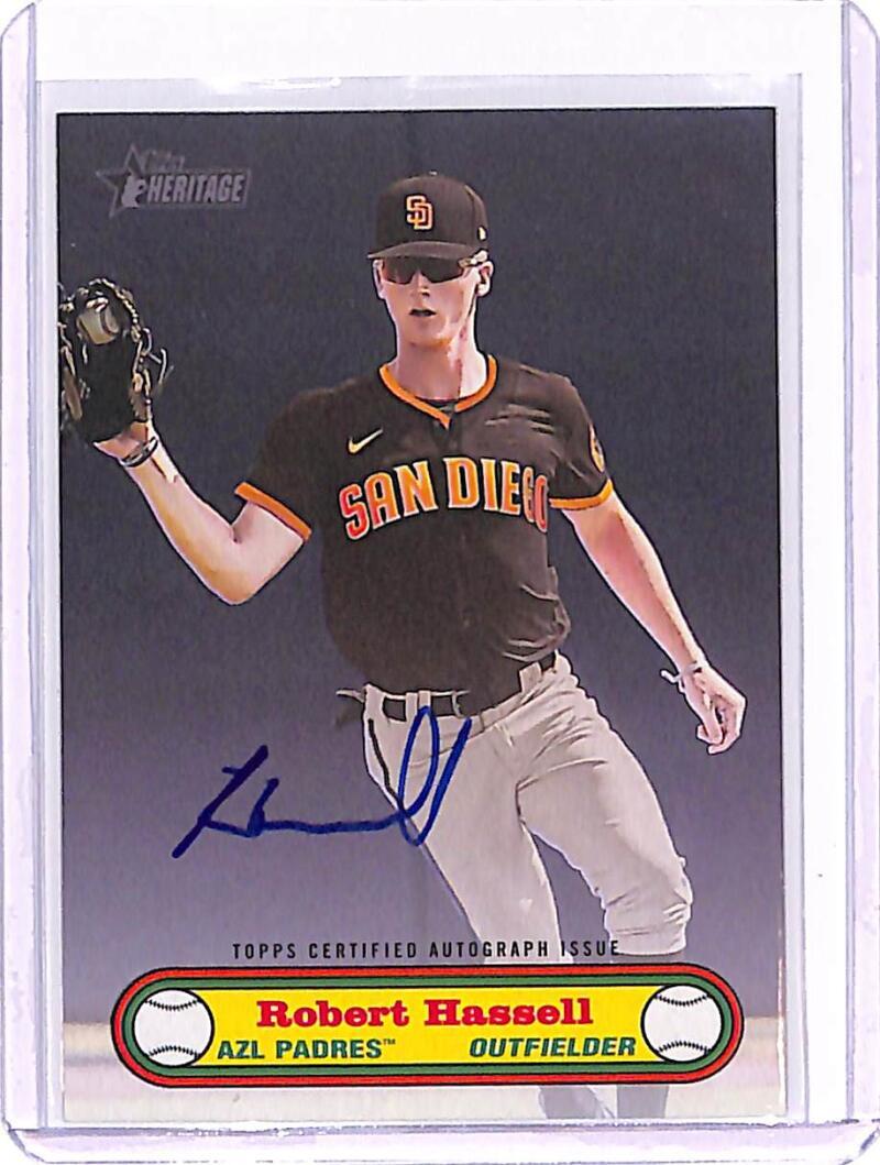 2021 Topps Heritage Minor League 1972 Baseball Poster Card AUTO Robert ...