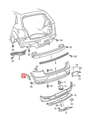 Genuine VW Polo Derby Vento-IND Vento Classic-IND Trim Left Rear ...