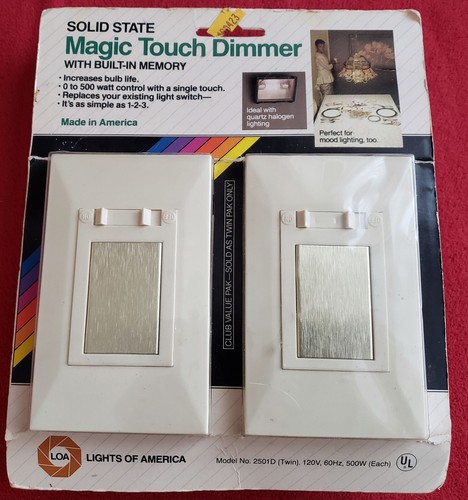 New Magic Touch Dimmer Light Switch W / Built In Memory Twin Pak | eBay
