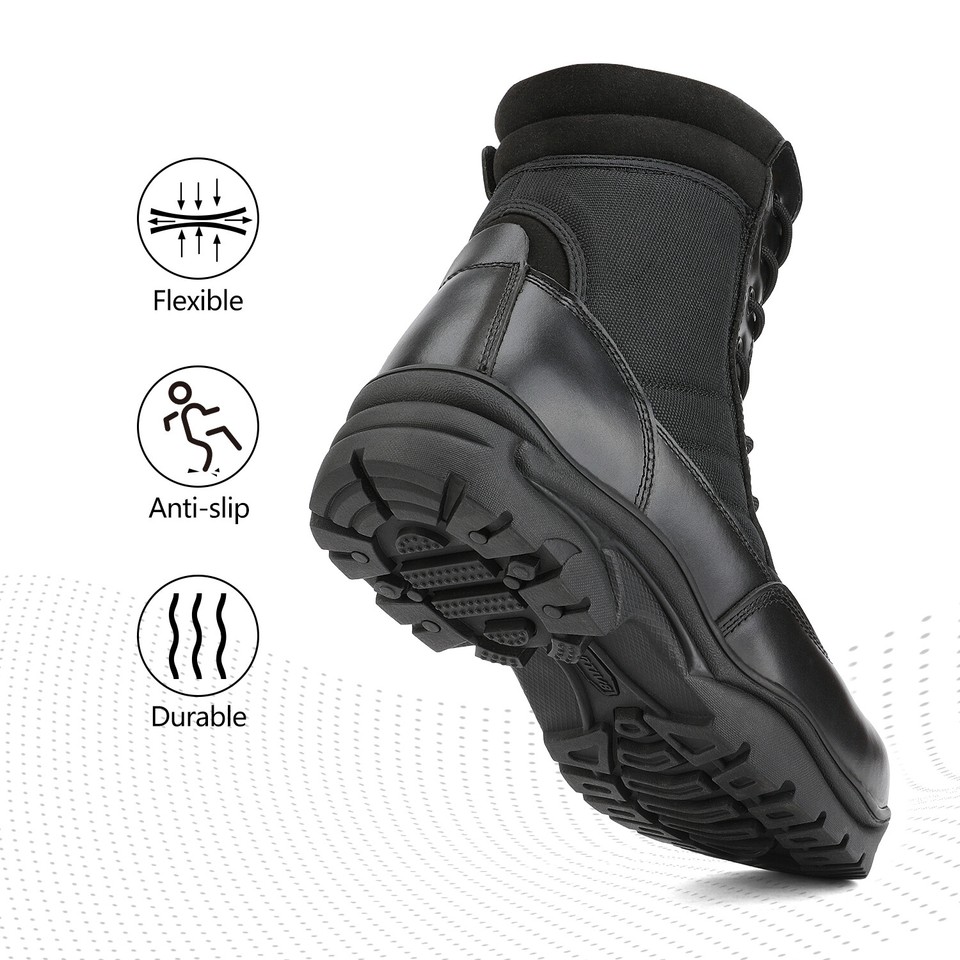 WIDE SIZE Brand New Men's Military Boots Army Combat Boots Tactical ...