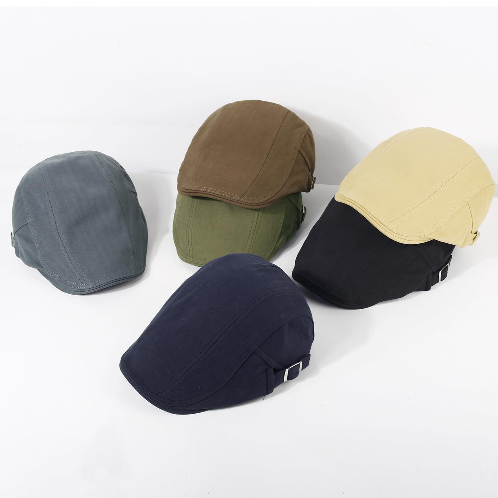 3Pcs Newsboy Cap for Men Classic Adjustable Flat Cap Ivy Gatsby Driving ...