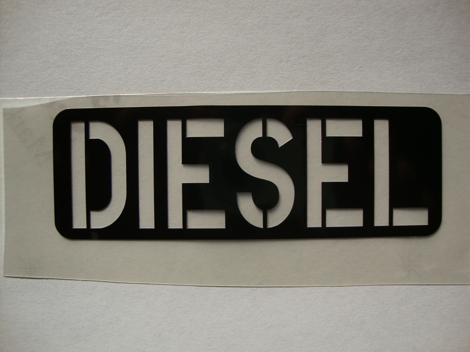 Set of 2- Black DIESEL Army Style Decal Sticker Fuel Gas Cap Tank Cover ...