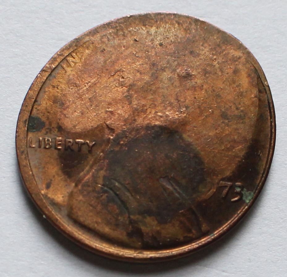 1973 Lincoln Memorial Cent Error Multi-strike Broadstruck Planchet ...