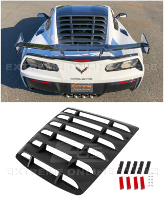 For 14-19 Corvette C7 Coupe ABS Plastic Rear Window Louver Sun Shade ...