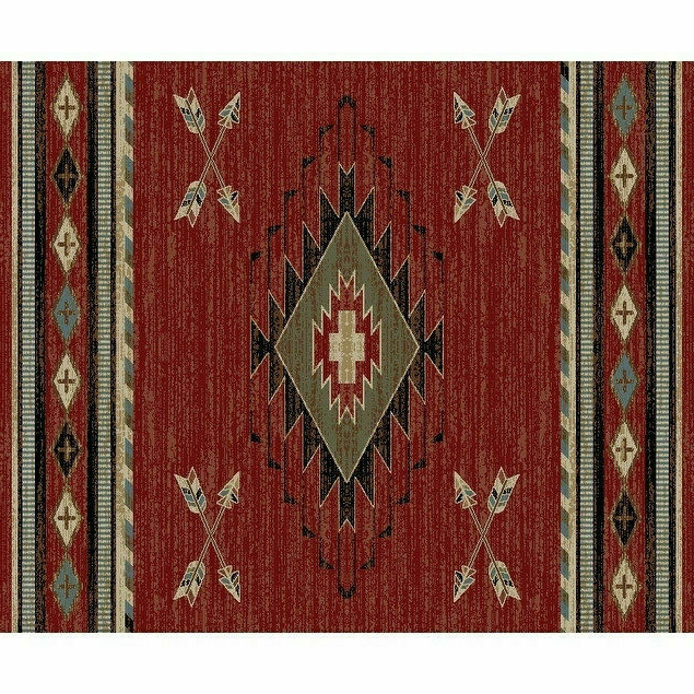 8x10 (7'10" x 9'10") Southwestern Tribal Lodge Arrow Area Rug *FREE ...