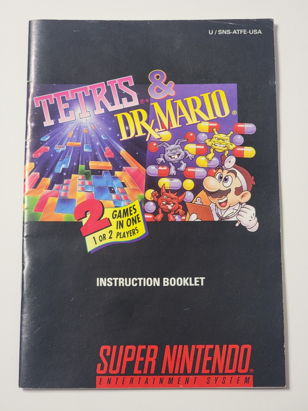 Tetris & Dr Mario Instruction Booklet Manual Super Nintendo SNES *VG ...