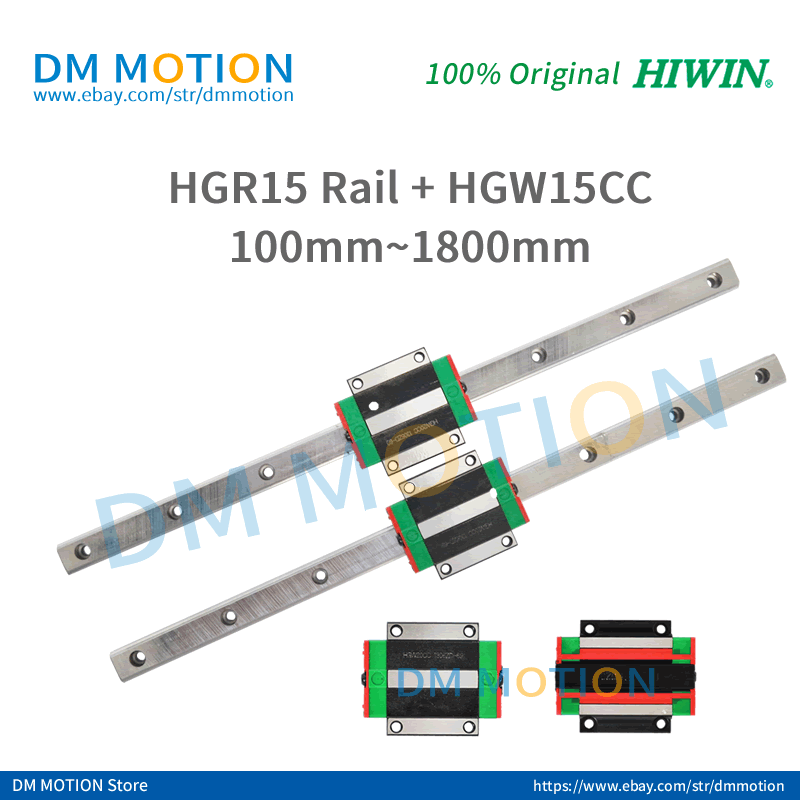 HIWIN Linear Guideway HGR15 Rail HGH15CA Block HGW15CC Carriage guide ...