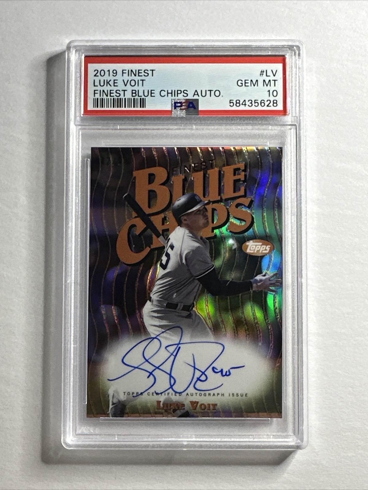 2019 Topps Finest - Finest Blue Chips Autographs #FBCA-LV Luke Voit /99 ...