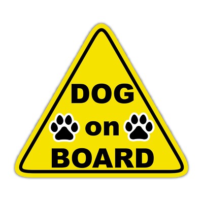 DOG ON BOARD Sticker Decal Sign Car Window Paw Print Bumper Stickers | eBay