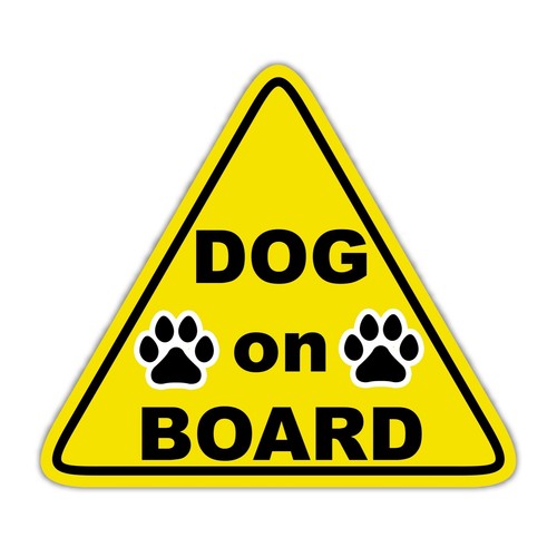 DOG ON BOARD Sticker Decal Sign Car Window Paw Print Bumper Stickers | eBay