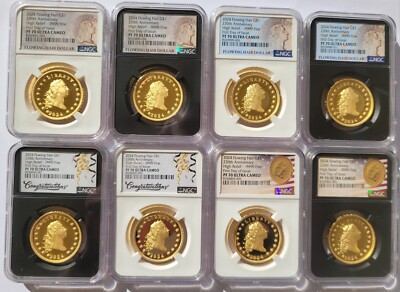 2024 W Flowing Hair Proof Gold Coin 230th, NGC PF70 High Relief PR70 ...