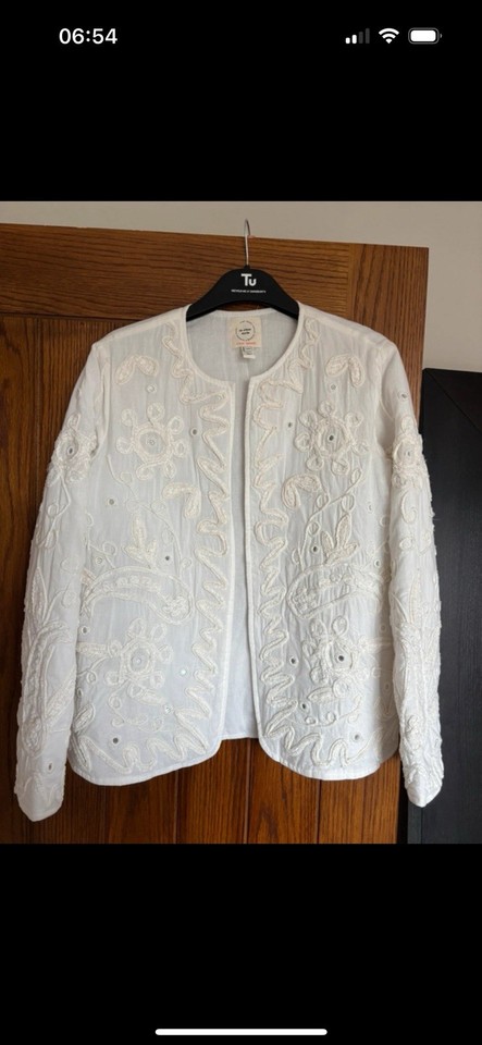 River Island Embroidered Cotton Jacket Size XS | eBay UK