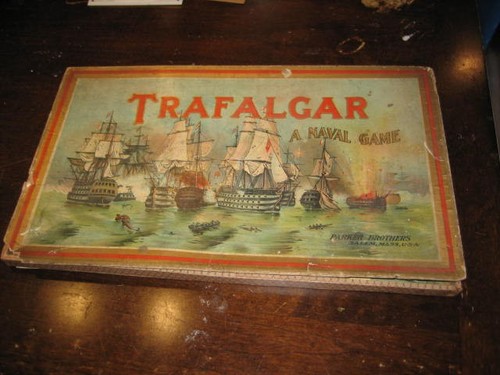 1899 TRAFALGAR A NAVAL BOARD GAME PARKER BROTHERS RARE FIRST BATTLE ...