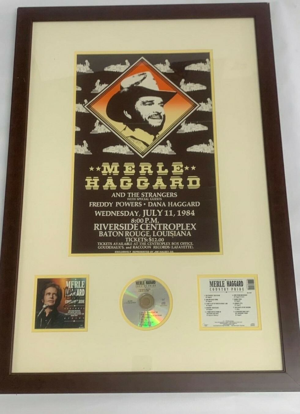 Large Framed Merle Haggard Poster and Autographed CD-Country Pride | eBay