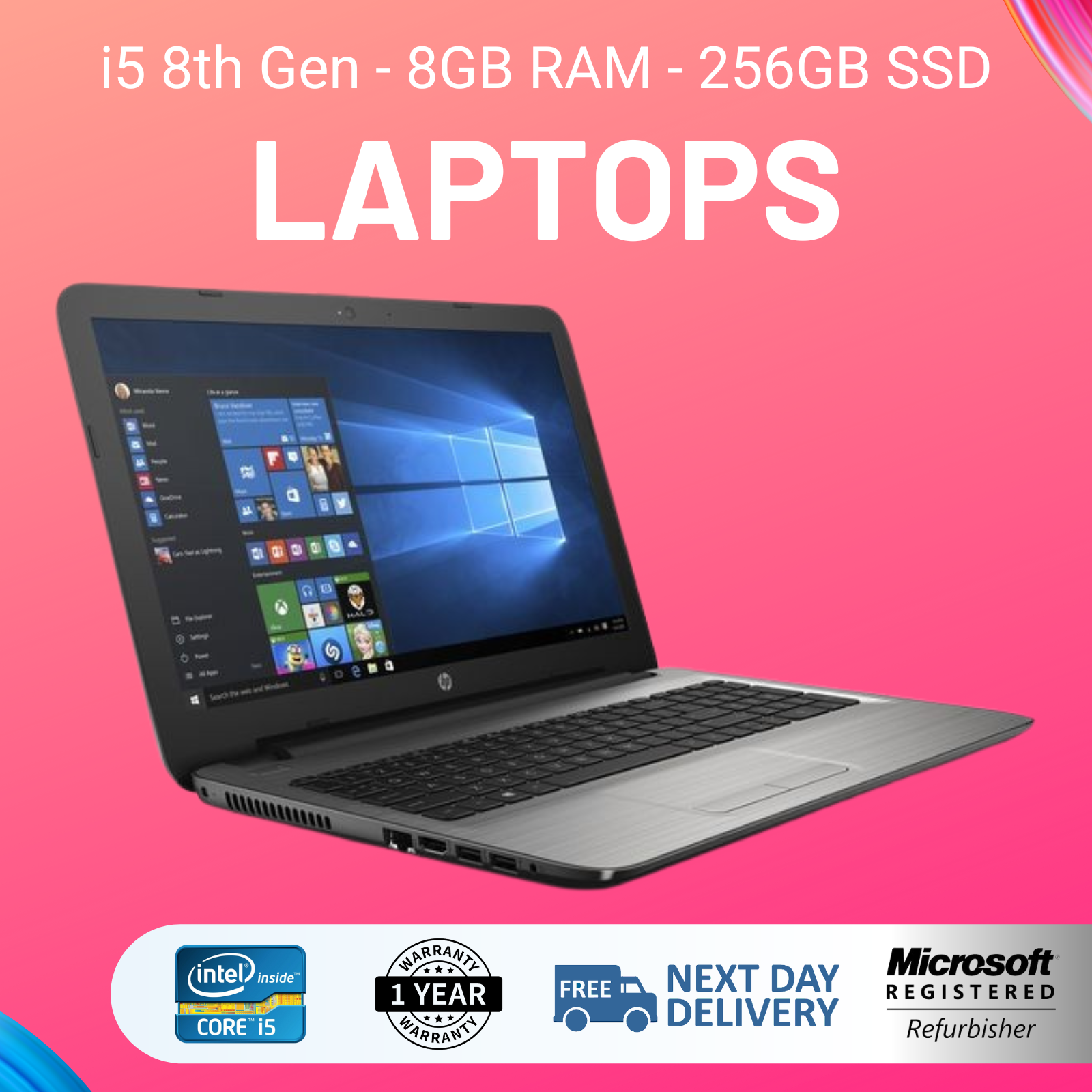 Budget Cheap Intel i5 8th Gen Laptop With Windows 10 8GB Memory 256GB ...