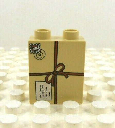 Lego Duplo Printed Brick Mail Package white label beige | eBay