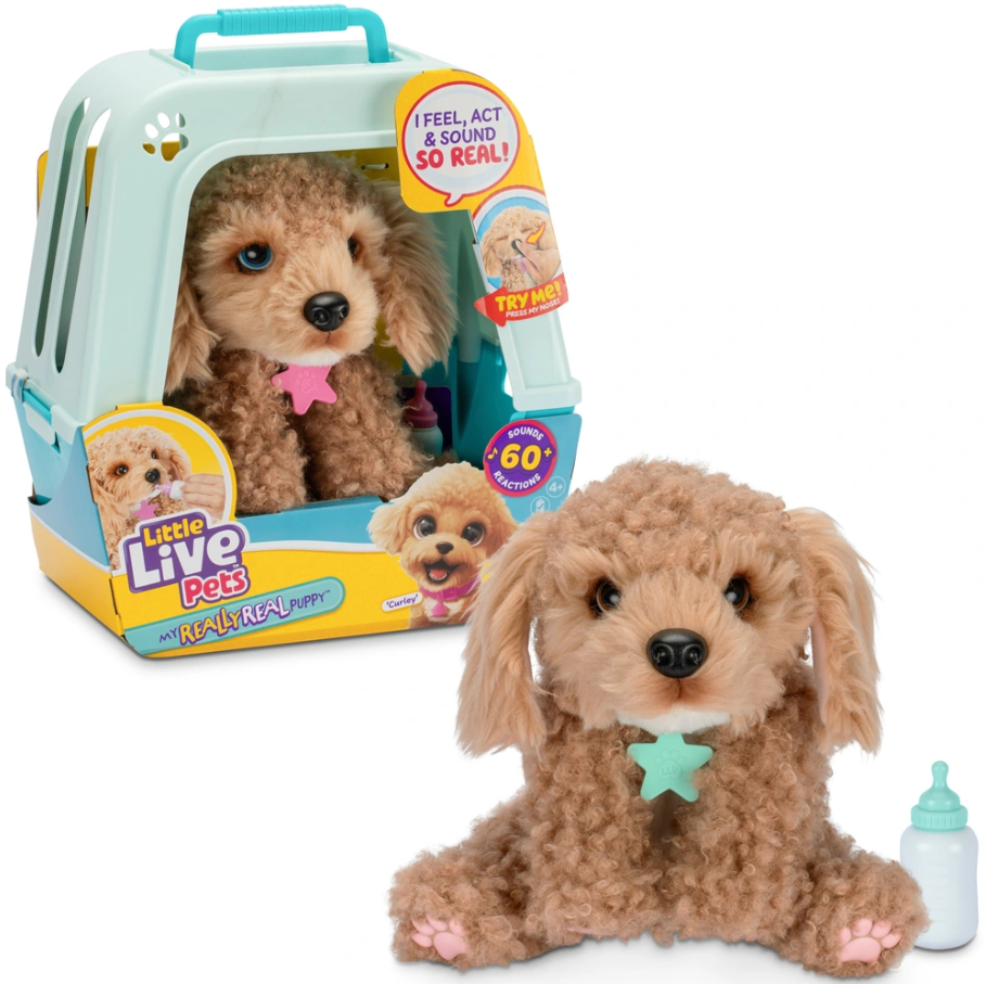 Little Live Pets My Really Real Puppy Dog Curley The Cavapoo Plush Soft ...