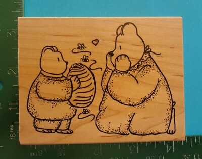 A La Art BEARS with BEEHIVE Rubber Stamp Bumble Bee | eBay
