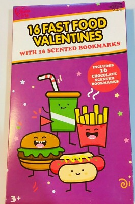 Fast Food Valentine 16 Chocolate Scented Bookmarks Cards 5 Designs V019 ...