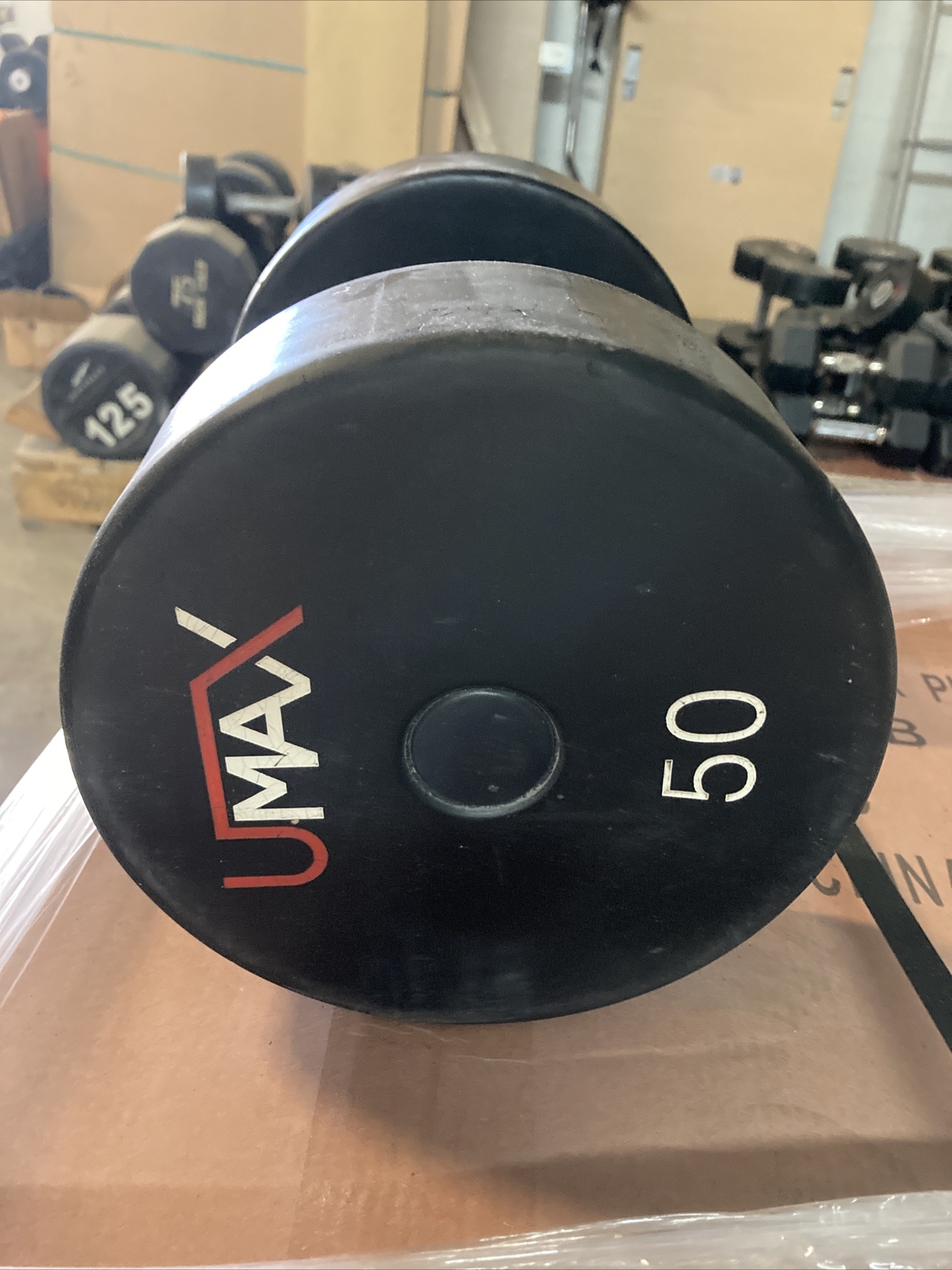 Urethane UMAX 50lb Dumbbell Single Only Commercial Grade Fitness Weight ...