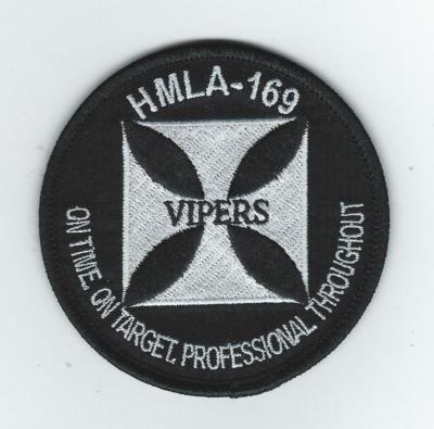 HMLA-169 "VIPERS" "ON TIME, ON TARGET, PROFESSIONAL THROUGHOUT" patch ...